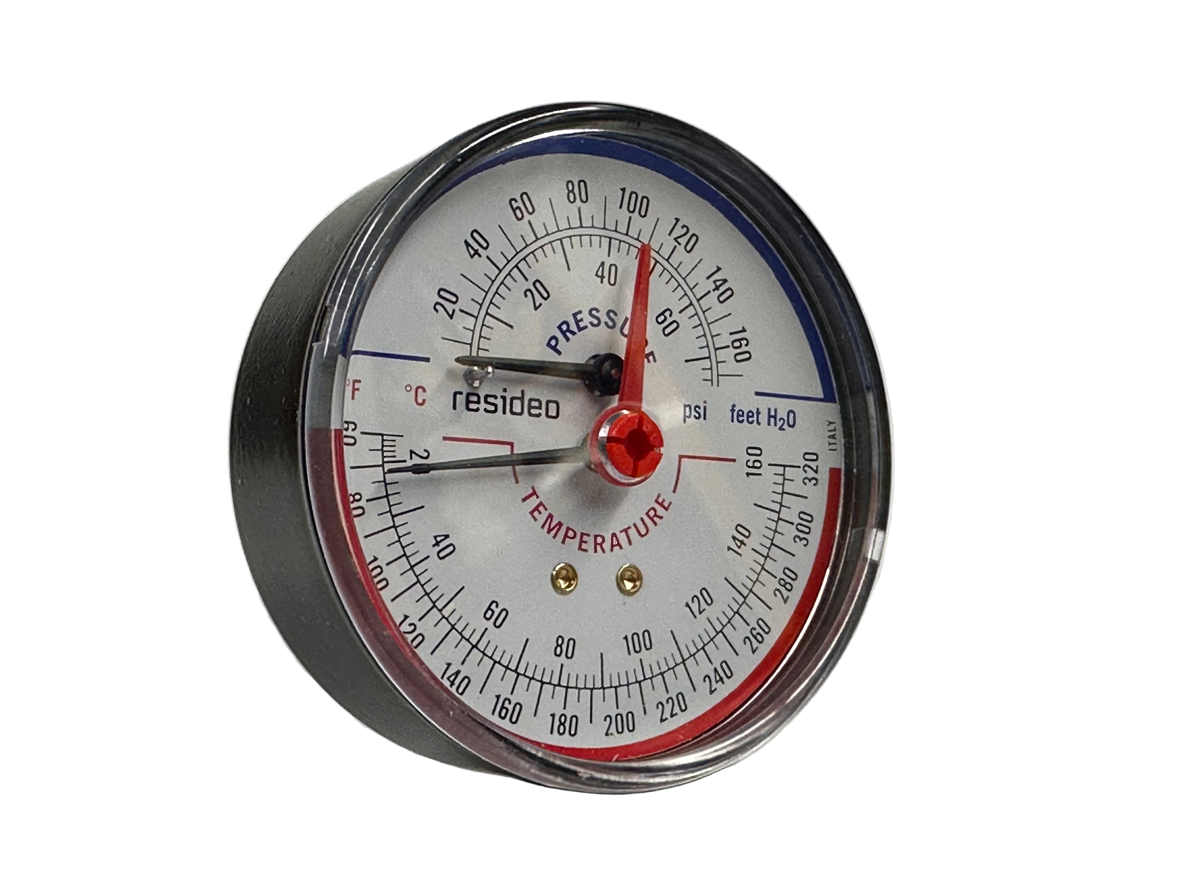Resideo TD-165 Tridicator Gauge 75 PSI, Temperature Range 15/160C, Con