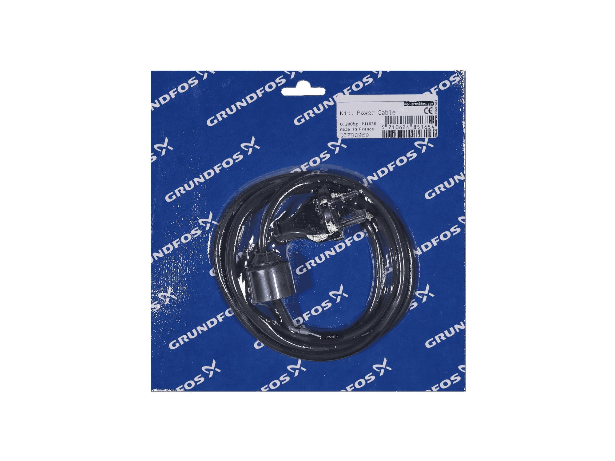 Grundfos 97790969, Power Cable with Power Cord F